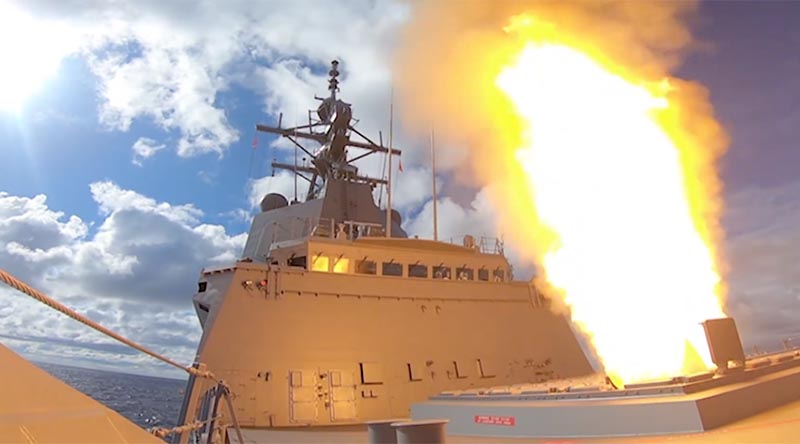 HMAS Hobart’s first missile fire on home station – CONTACT magazine