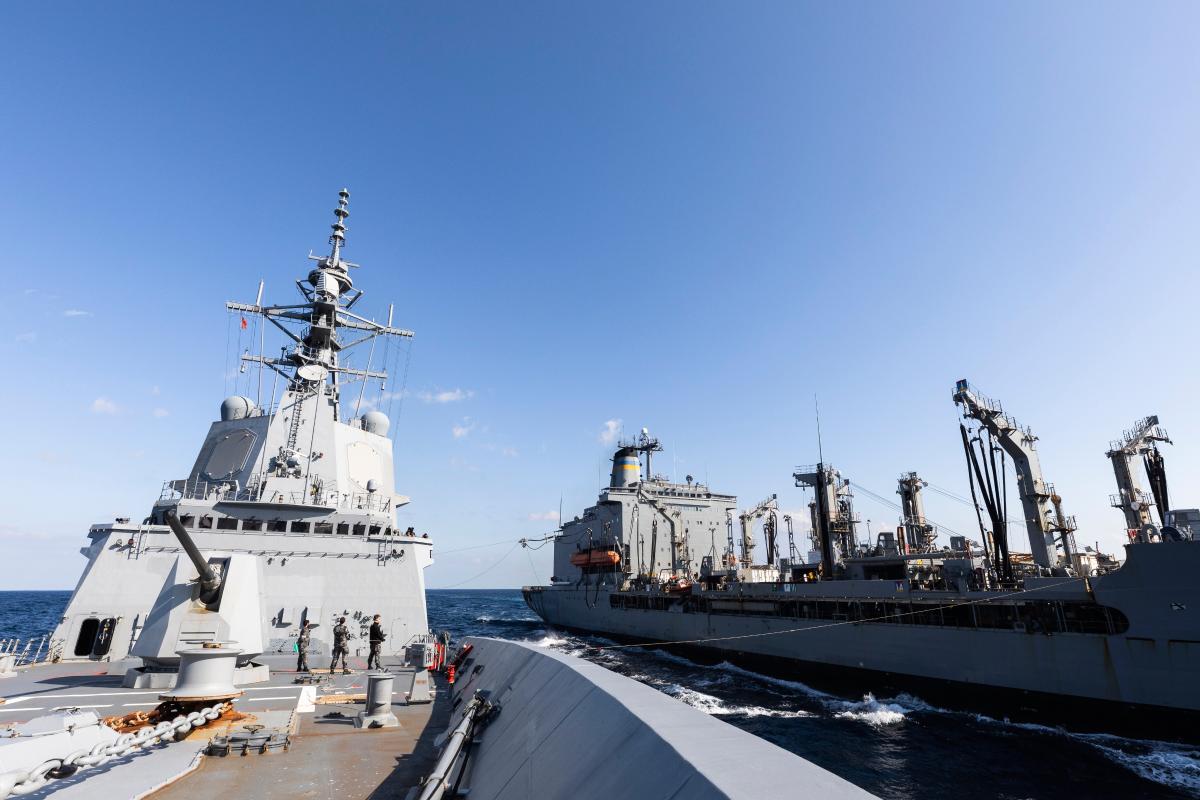 HMAS Hobart's first replenishment with foreign oiler - CONTACT magazine